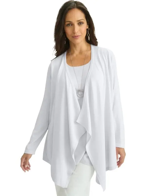 JESSICA LONDON Flyaway Cardigan - White
