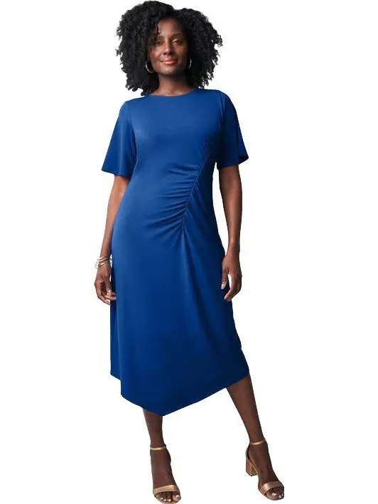 JESSICA LONDON Flutter Sleeve Midi Dress - Dark Sapphire