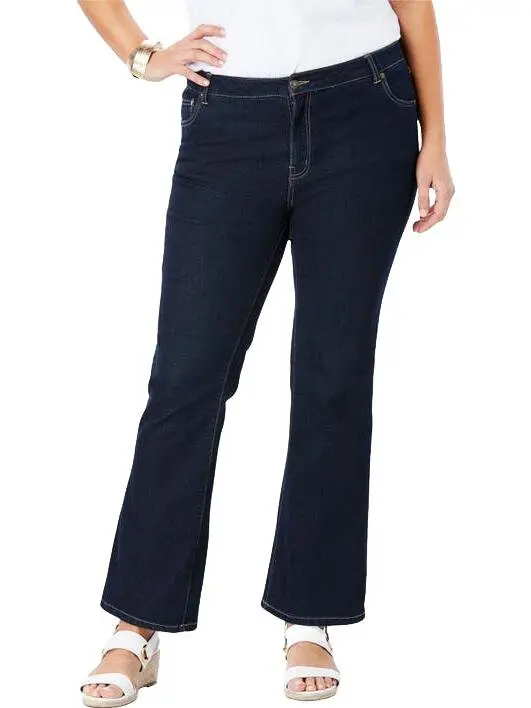 JESSICA LONDON Stretch Denim Straight Leg Jeans - Indigo