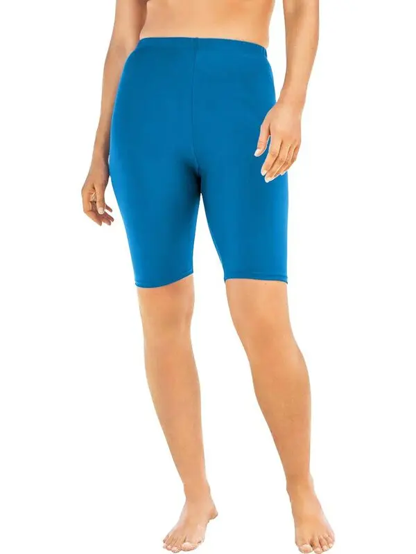 SWIM 365 High-waist Swim Bike Shorts - Azure Blue