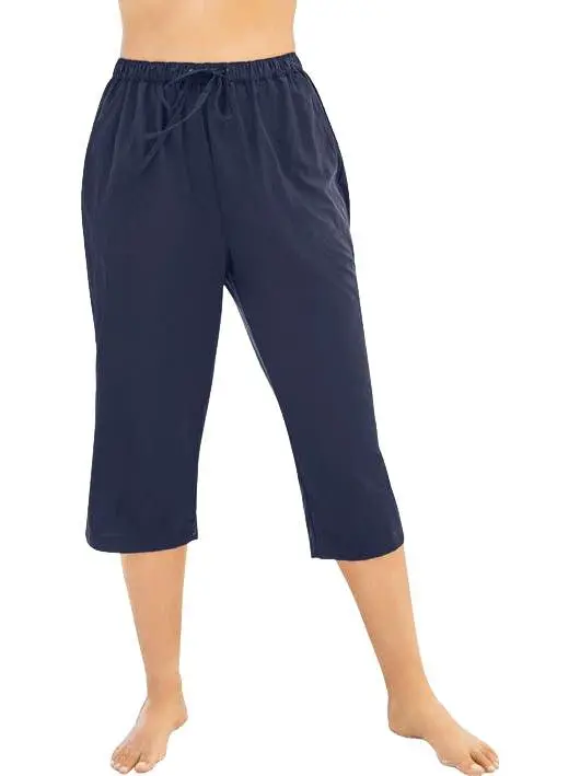 SWIM 365 Taslon® Cover Up Capri Pant - Navy