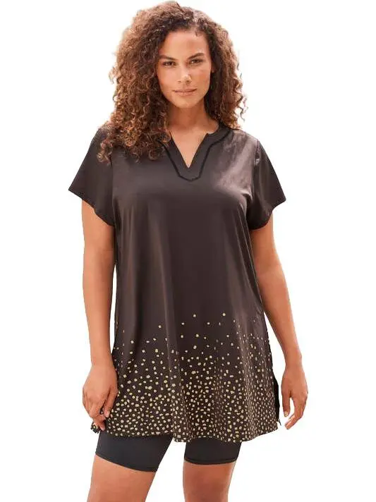 SWIM 365 Swim Tunic Short-sleeve - Gold Foil Dots