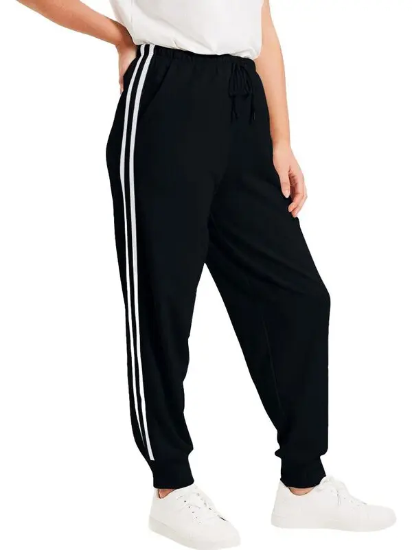 JUNE + VIE French Terry Jogger - Black
