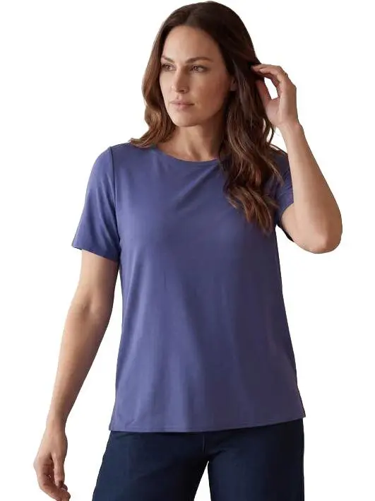 JESSICA LONDON Uptown Refined Tee - Deep Dusk