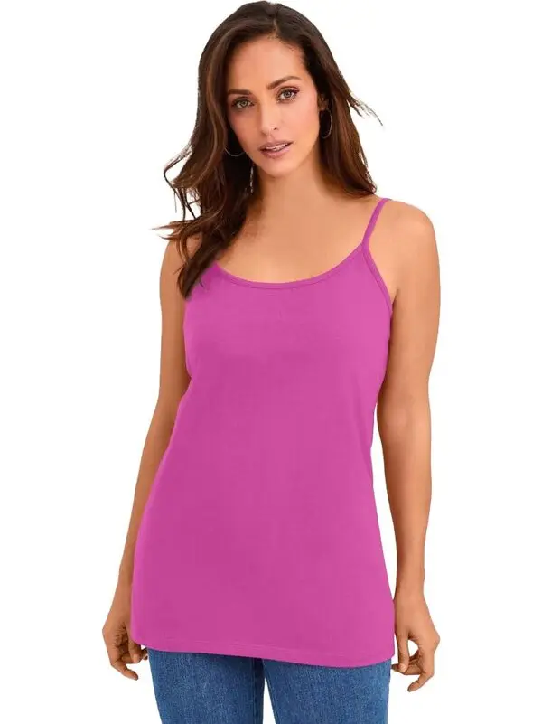 JESSICA LONDON Stretch Cotton Cami - Deep Orchid