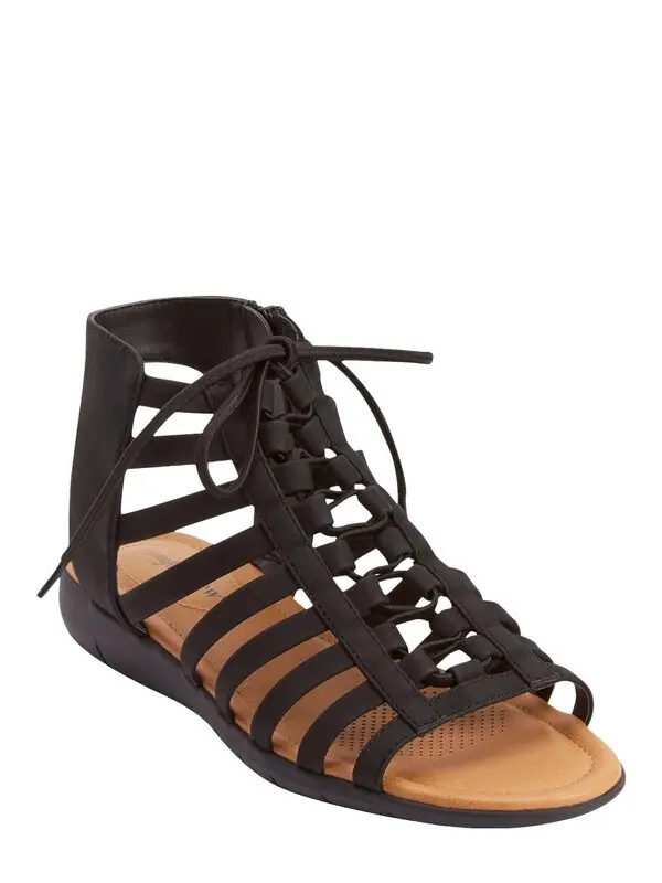 COMFORTVIEW Renata Gladiator Sandal - Black