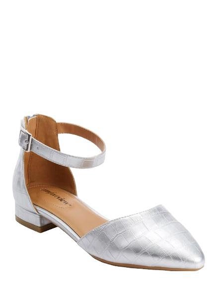 COMFORTVIEW The Loucia Pump With Adjustable Buckle And Hidden Elastic - Silver