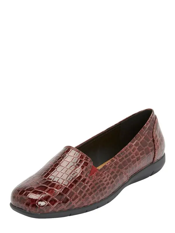 COMFORTVIEW Leisa Slip-on Flat - Dark Berry