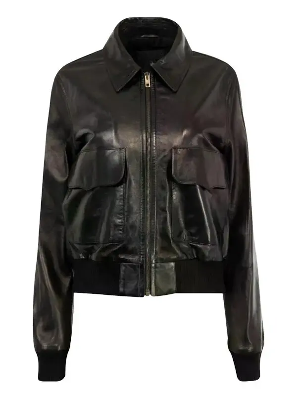 NILI LOTAN Leather Jacket - Black