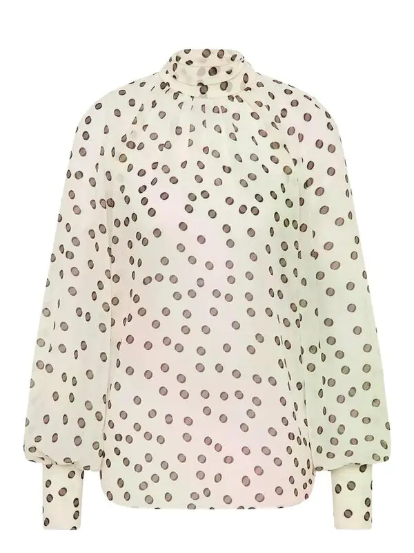 Rebecca Vallance Candice Polka-dot Blouse - Neutrals
