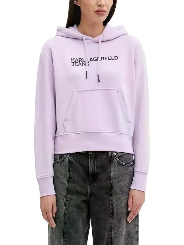 Karl Lagerfeld Logo-print Hoodie - Purple
