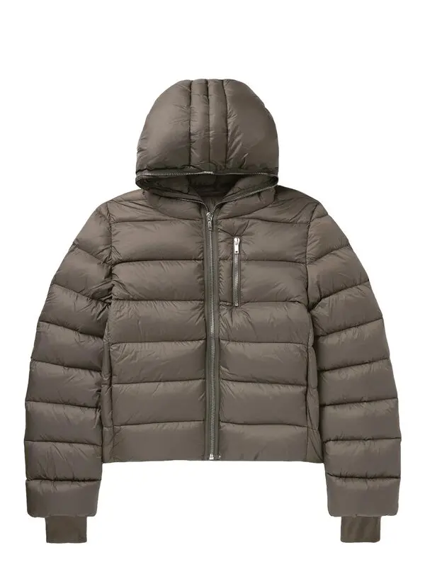 Rick Owens Slim-fit Quilted Shell Down Hooded Jacket - Brown