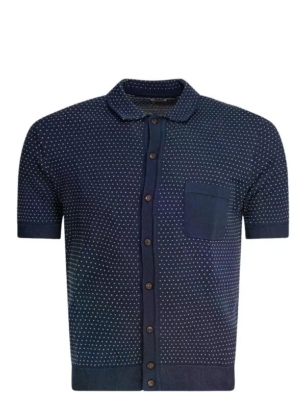 RAKKI Polka-dot Button-down Shirt - Blue