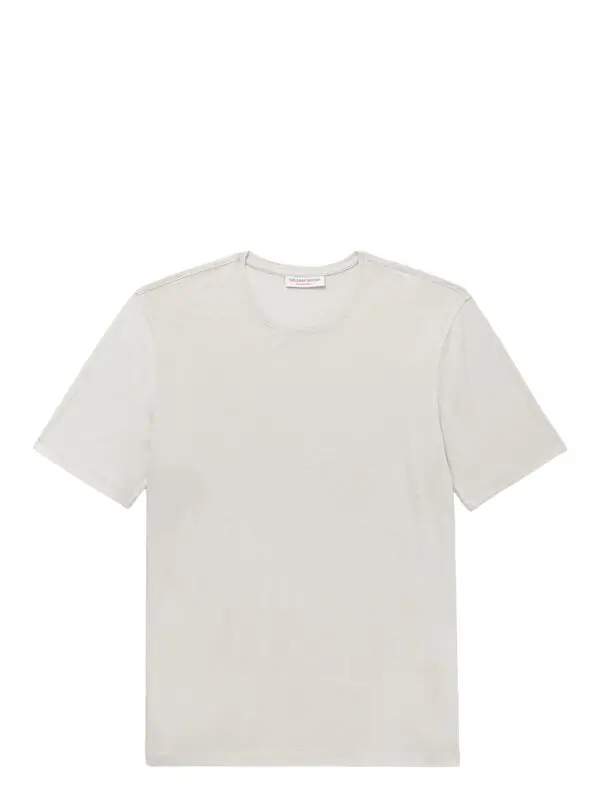Orlebar Brown Ob-t Slim-fit Merino Wool-jersey T-shirt - Neutrals