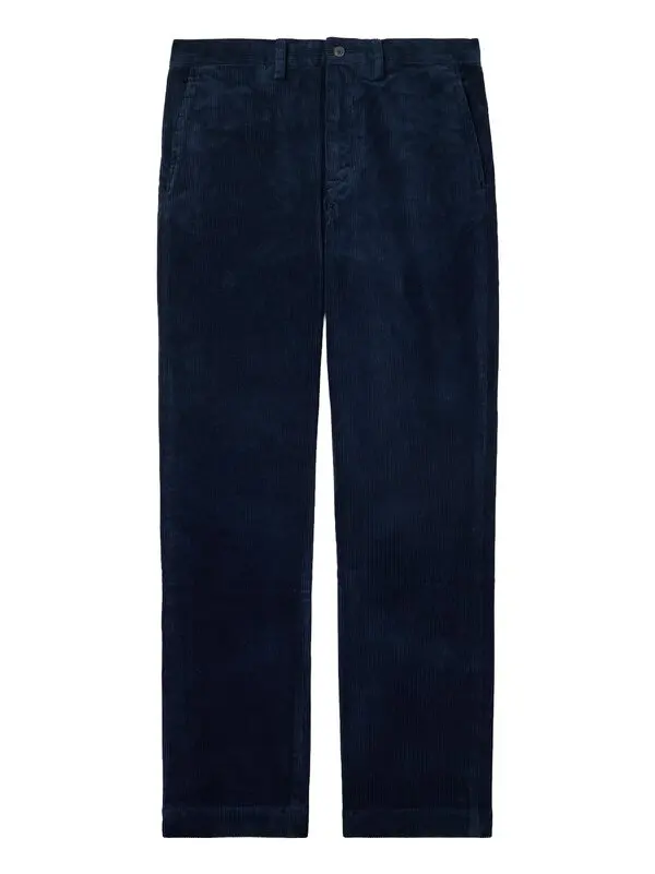 Ralph Lauren Bedford Slim-fit Straight-leg Corduroy Trousers - Blue