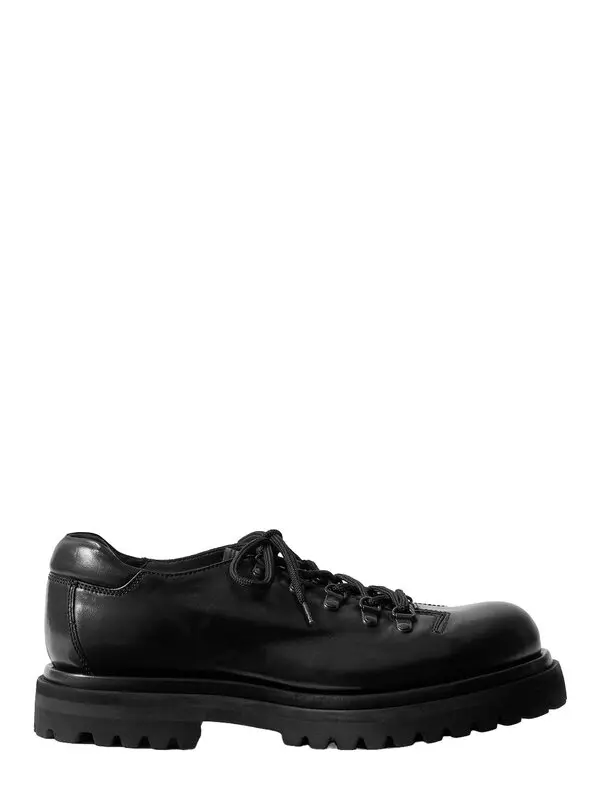Officine Creative Eventual Dd 105 Airbrushed Leather Derby Shoes - Black