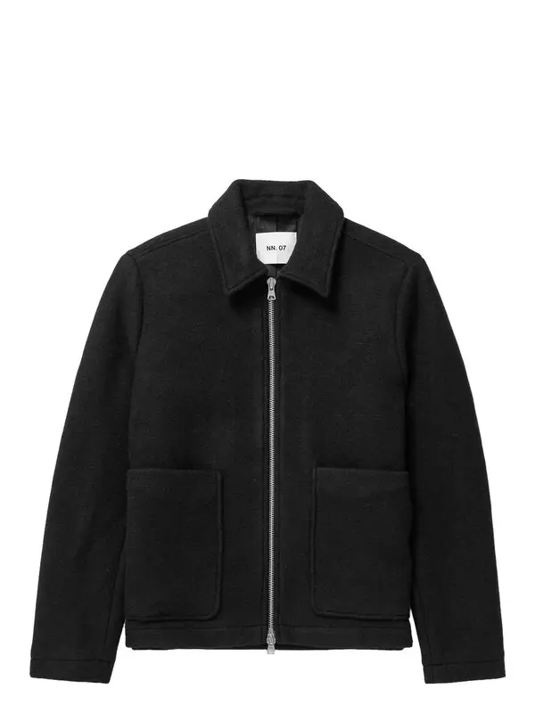 Nn07 Gael 8267 Brushed Wool-blend Jacket - Black