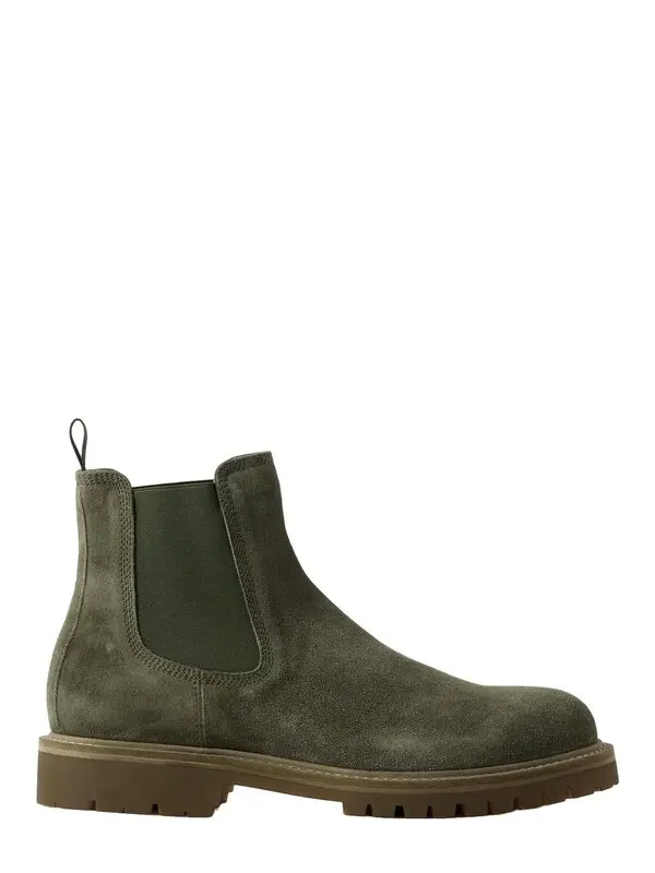 Officine Creative Boss 004 Suede Chelsea Boots - Green
