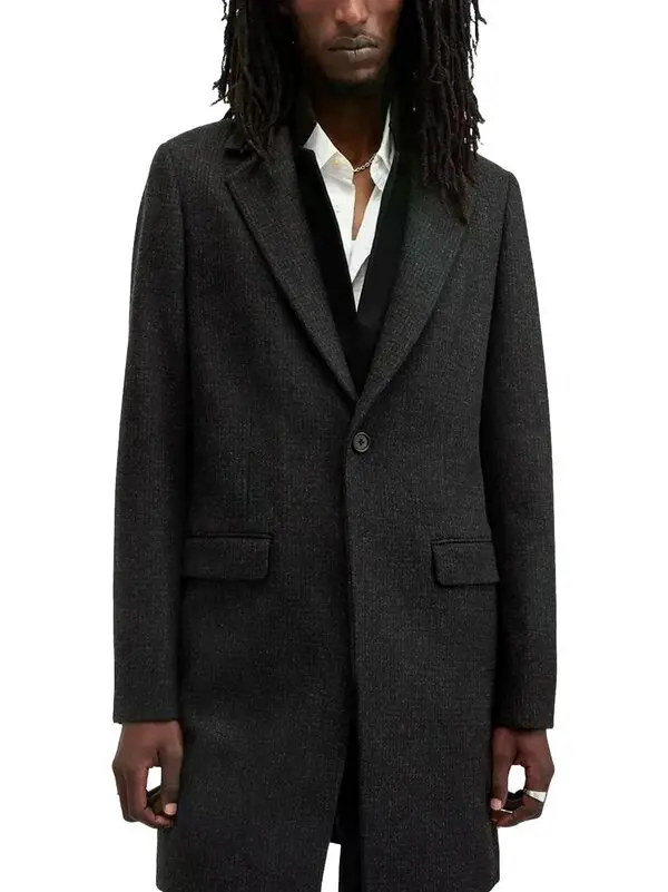 ALLSAINTS Wixx Single-breasted Wool Coat - Black