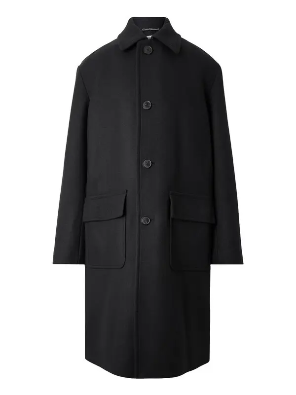 Dries Van Noten Wool-blend Twill Overcoat - Black