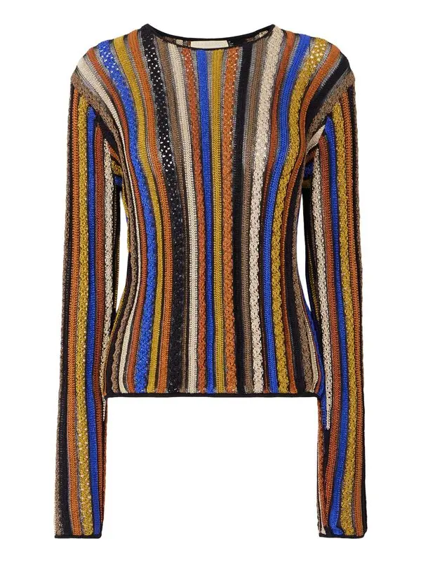 Ulla Johnson Ardith Striped Textured-knit Sweater - Multi