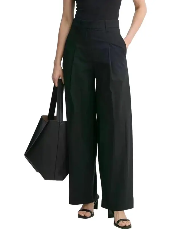 A.L.C. Pleated Wide-leg Trousers - Black