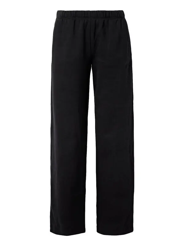 SKIMS Classic Cotton-blend Jersey Straight-leg Pants - Black