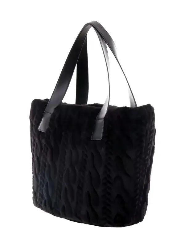 Liu Jo Large Cable-knit Tote Bag - Black