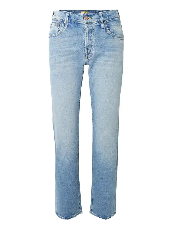 MOTHER The Hiker Hover High-rise Slim-leg Jeans - Blue
