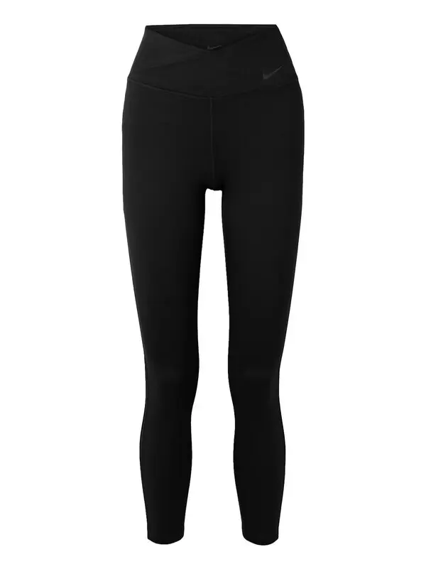 Nike One Mesh-trimmed Dri-fit Leggings - Black