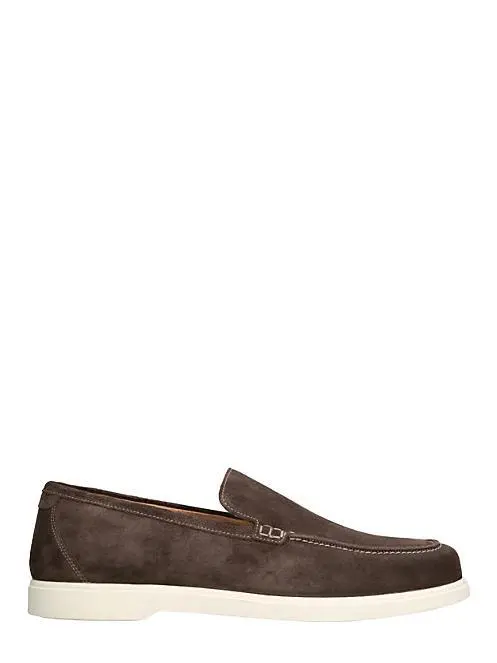 LOAKE Tuscany Suede Loafers - Grey/dark