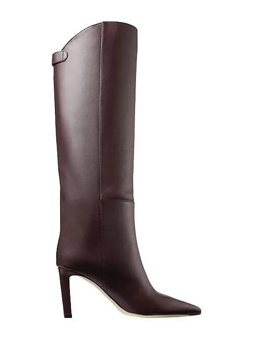 JIMMY CHOO Alizze Kb 85 Knee-high Leather Boots - Deep Merlot
