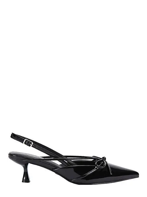 Kurt Geiger Abbot Kitten-heel Slingback Courts - Black