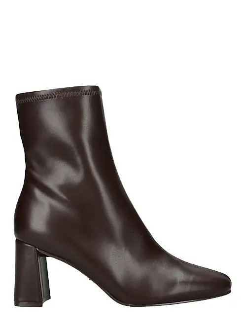 Steve Madden Hurst Faux-leather Heeled Boots - Dark Brown