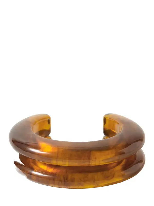 LIZZIE FORTUNATO Ridge Set Of Two Resin Cuffs - Brown