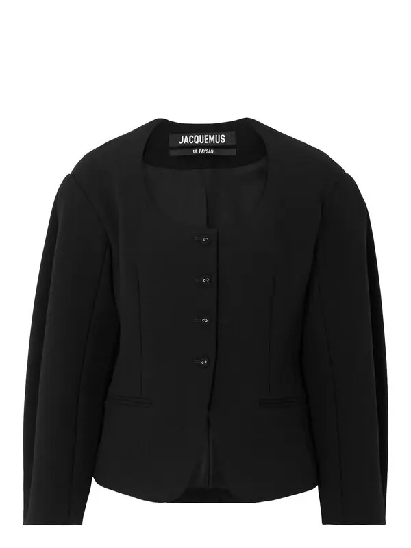 Jacquemus Ovalo Crepe Jacket - Black