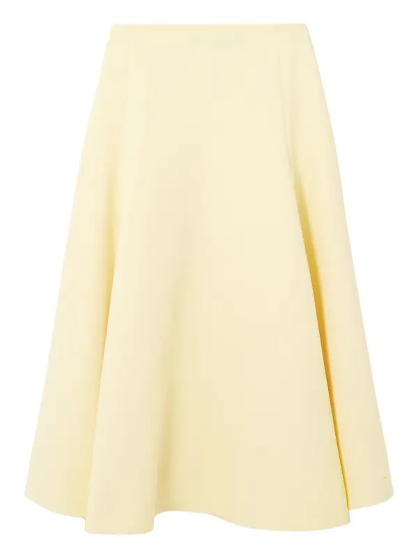 Jacquemus Triangle Paneled Crepe Midi Skirt - Yellow