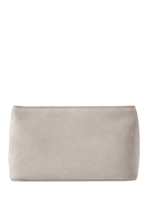 Brunello Cucinelli Suede Pouch - Neutrals