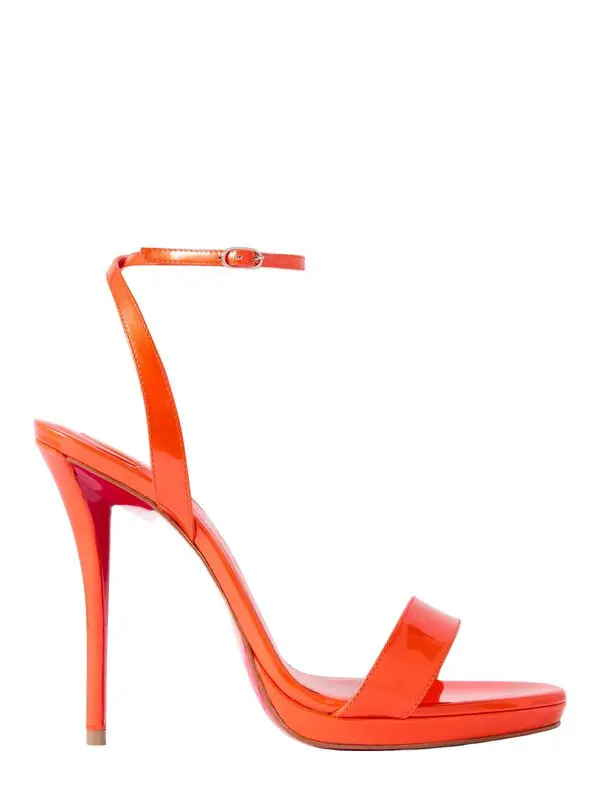 CHRISTIAN LOUBOUTIN Miss Z Queen 120 Patent-leather Sandals - Orange