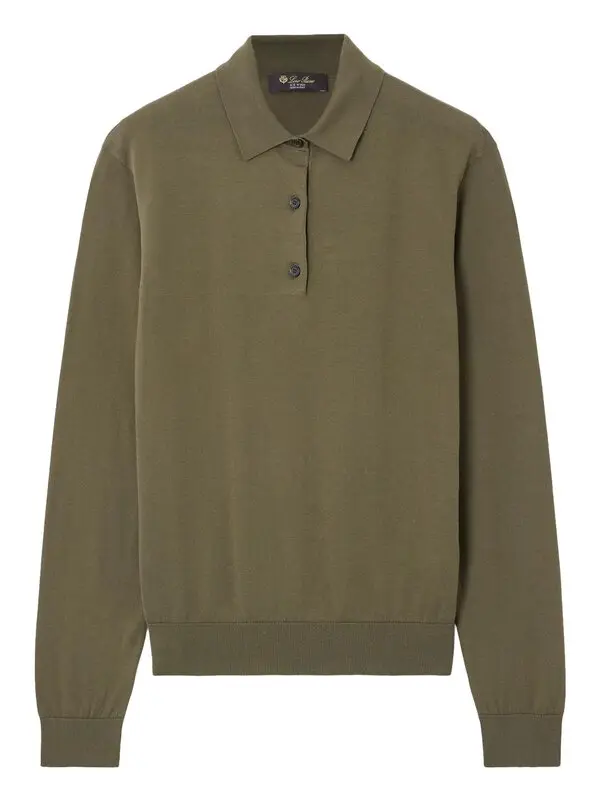 Loro Piana Cotton Polo Shirt - Green