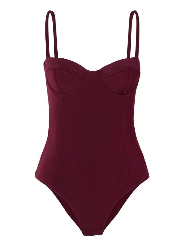 ESSE STUDIOS Stretch-jersey Bodysuit - Burgundy