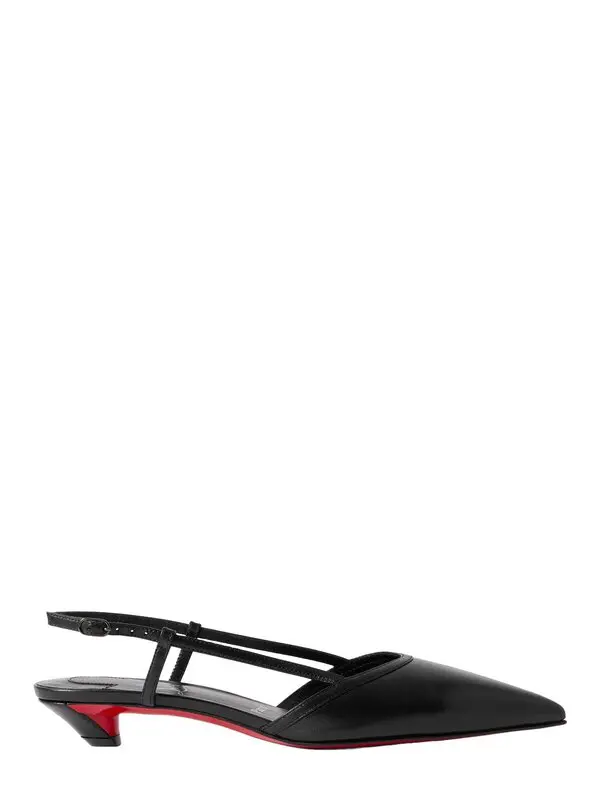 CHRISTIAN LOUBOUTIN Miss Z Slingina 25 Leather Slingback Pumps - Black