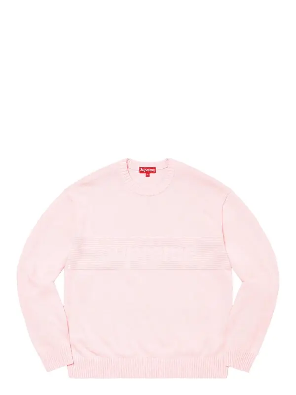 Supreme Tonal Paneled Sweater - Pink