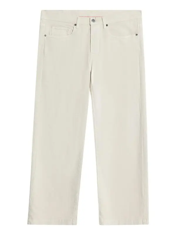 Massimo Alba Straight Fit Five-pocket Trousers - Milk