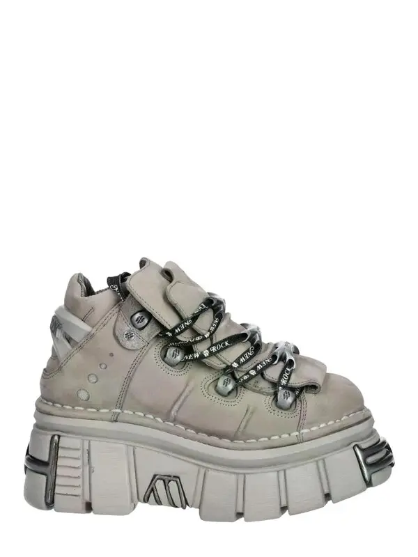NEW ROCK Lace-up Platform Sneakers - Neutrals