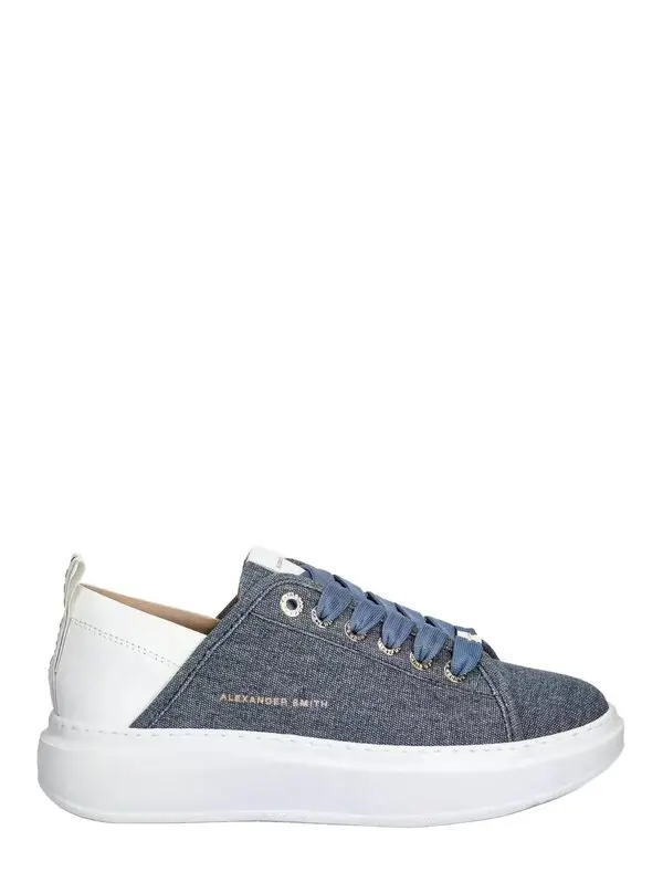 ALEXANDER SMITH Platform Lace-up Sneakers - Blue
