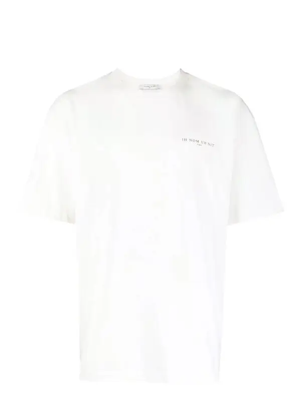 IH NOM UH NIT Pearl Roses Logo-print T-shirt - Neutrals
