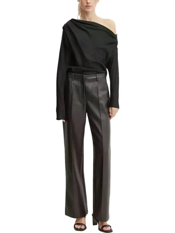 A.L.C. Draped One-shoulder Top - Black