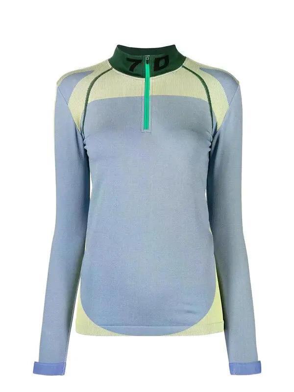7 DAYS ACTIVE Long-sleeved Half-zip Jumper - Blue
