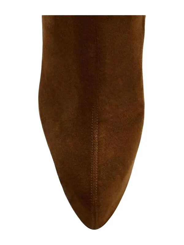Saint Laurent Nico Platform Suede Booties - Land